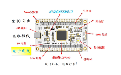 N32G455VEL7核心板N32G455VEL7最小系统板N32G455VEL7开发板