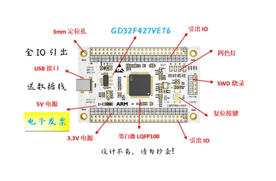 GD32F427VET6核心板GD32F427VET6最小系统板GD32F427VET6开发板