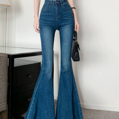鱼尾大喇叭牛仔裤2025新款喇叭裤