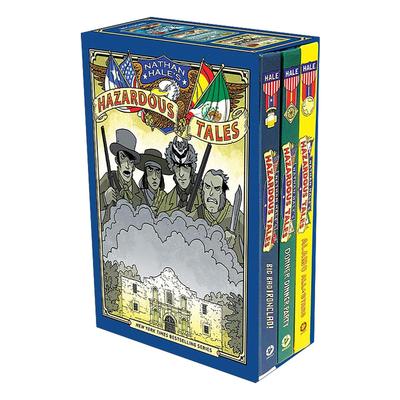 英文原版 Nathan Hale's Hazardous Tales' Second 3-Book Box Set 内森·黑尔危险故事集4-6卷盒装套装 历史科普漫画 精装 英文版