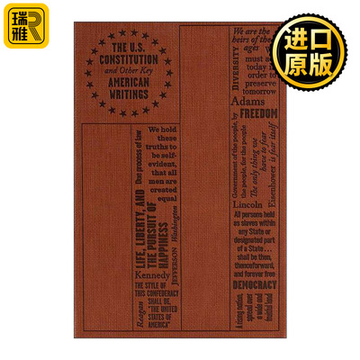 英文原版 The U.S. Constitution and Other Key American Writings 美国宪法及其他重要著作 第2版 软精装皮质封面词云经典
