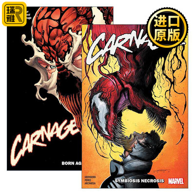 英文原版 Carnage 屠杀系列2册 漫威漫画 新版 重生 共生体坏死 英文版 进口英语原版书籍