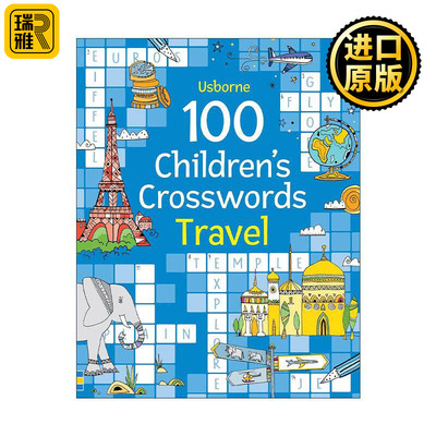 英文原版 Usborne 100 Children's Crosswords Travel  100个填字游戏 旅游 尤斯伯恩儿童益智游戏 英文版 进口英语原版书籍