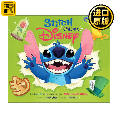 英文原版 Stitch Crashes Disney Hc 史迪仔撞毀了迪士尼 儿童精装绘本 英文版 进口英语原版书籍