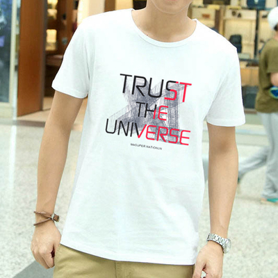 专柜尾货捡漏纯棉t恤短袖男士夏季潮男修身休闲打工工地耐磨T恤男