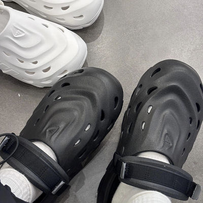 adidas Maxxclog 耐磨 透气舒适 凉鞋 黑色/亮金属铁灰/碳黑