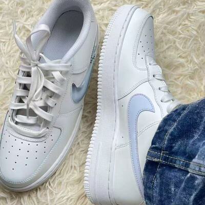 Nike大童AF1运动休闲鞋蓝白