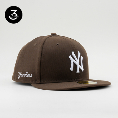 韩国代购NEWERA纽亦华59FIFTY平沿硬顶全封闭5950棒球帽NY咖啡色