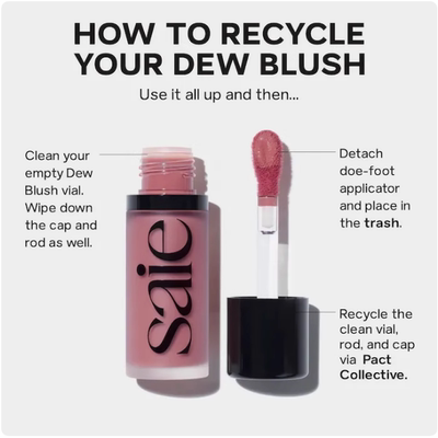 好价现货！Saie Dew Blush光泽液体腮红水光腮红蜜12ml rosy/baby