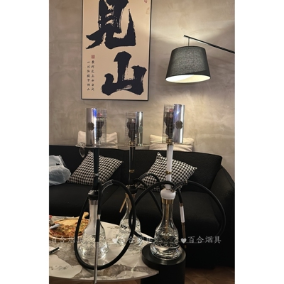 阿拉伯水烟 HOOB ENZO不锈钢单管壶 礼盒ktv酒吧shisha hookah