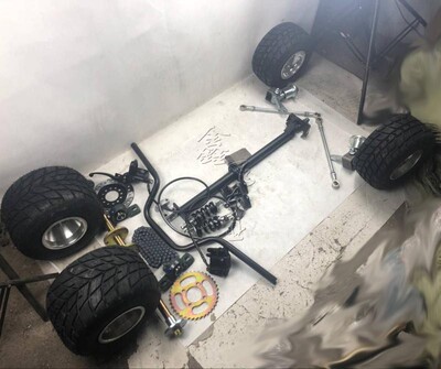 go-kart箱子5寸雨胎羊角卡丁车