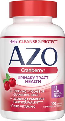 美国代购AZO Cranberry Urinary Tract Health Supplement, 1 Ser