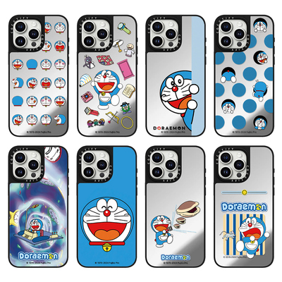 C家卡通Doraemon哆啦A梦适用iphone16壳15promax17苹果14pro可爱叮当猫13镜面磁吸12蓝胖子新plus