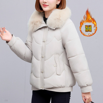 明星同款加厚棉服女新款小个子妈妈气质时尚保暖中老年棉袄防寒棉