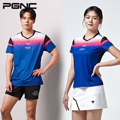PGNC佩极酷24新品羽毛球服女款韩国进口透气速干男上衣短袖运动装