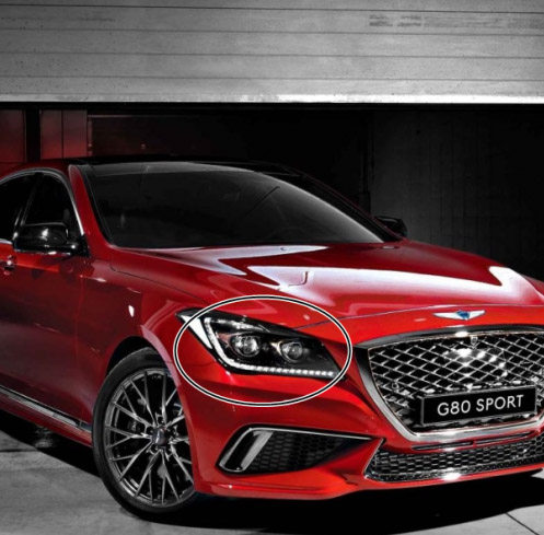 韩国直发-捷恩斯G80 SPORTS大灯总成-GENESISG80双光透镜大灯总成_虎窝淘