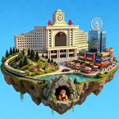 吉林长春文创冰箱贴2026新款金属立体浮雕磁贴旅游纪念品伴手礼物