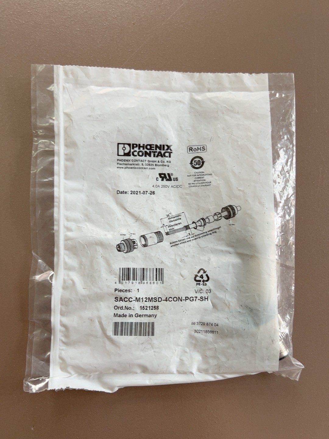 全新原装菲尼克斯 SACC-M12MSD-4CON-PG_虎窝淘