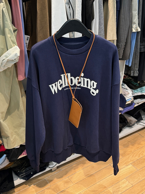 字母图案宽松套头长袖卫衣