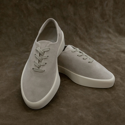 小紫人FOG CRAZY 101 灰色优雅老钱简约厚底增高休闲板鞋皮鞋男潮