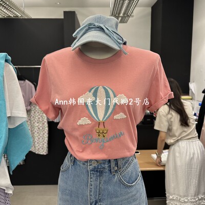 一件包邮韩国东大门代购 26夏A.CES 时尚简约休闲卡通印花T恤