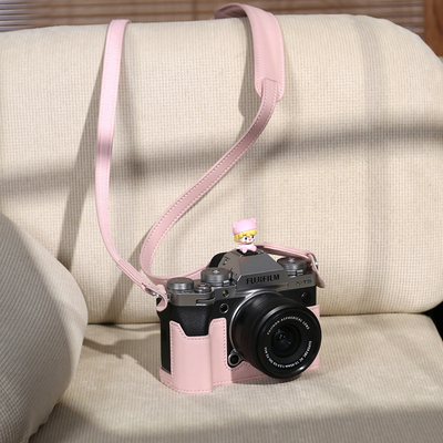 适用富士xt5等相机真皮保护套