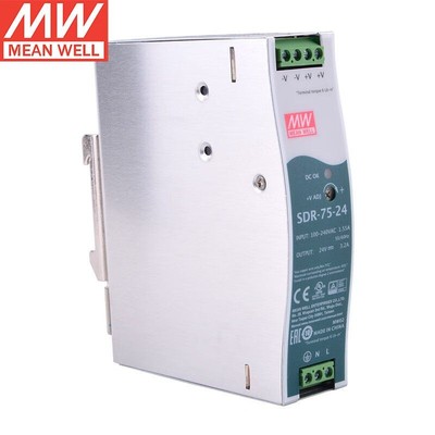 明纬（MEANWELL）SDR-75-24 带PFC 导轨开关电源 24V3.2A