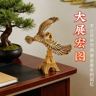 平衡鸟悬挂平衡鹰重力鸟摆件反重力不倒翁大展宏图办公桌金属玩具