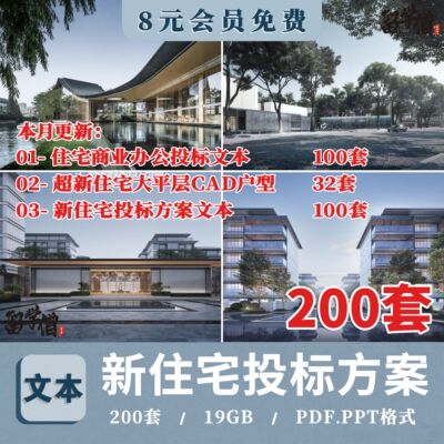 2026住宅投标文本居住区设计方案建筑小区规划新高层办公商业公寓