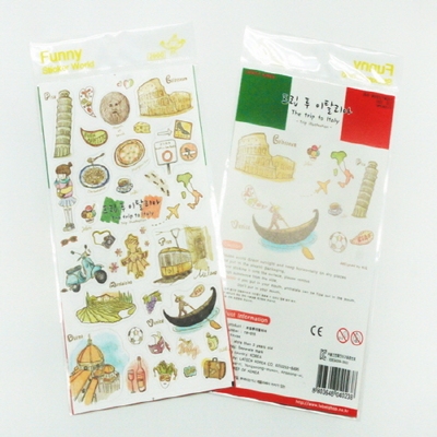 韩国funny贴纸意大利之旅