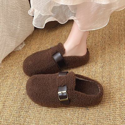 仙女风毛拖鞋2025年秋冬新