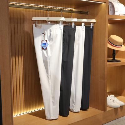 意式奢华2025春夏季新款男士轻商务运动高弹透气速干休闲长裤1034