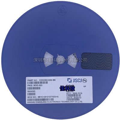 CJ长电CESDB5V0D3 B5 SOD-323贴片TVS二极管双向5V ESD静电保护管