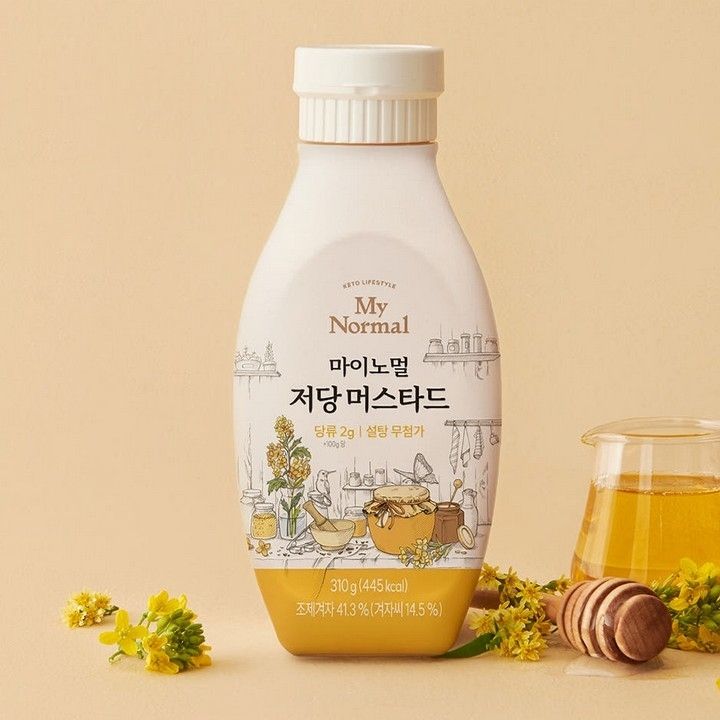 My Normal 韩国无添加砂糖芥末酱310g沙律热狗生酮友好酱类调料版