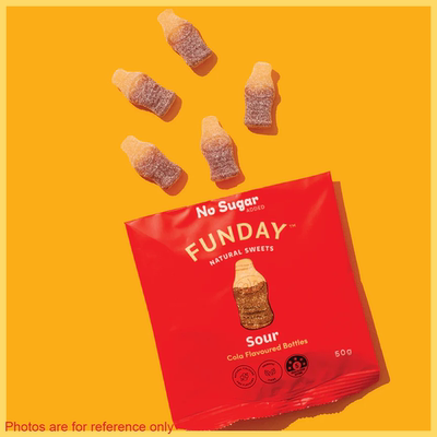 Funday Sweets 酸可乐味软糖无添加50克健康糖果天然甜解馋零食版