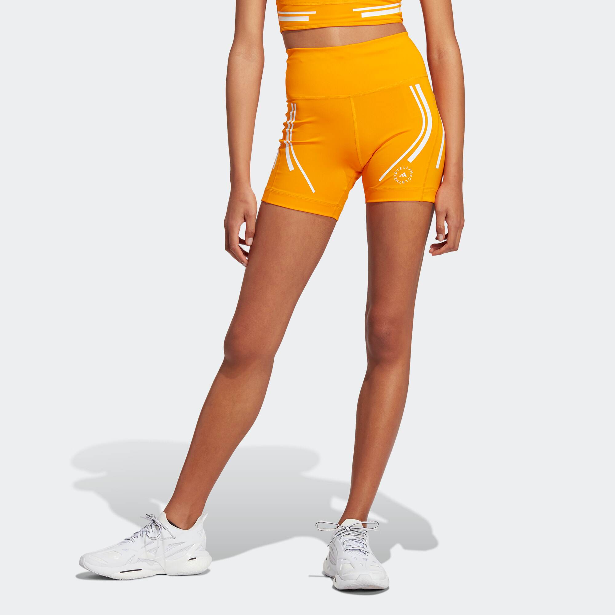 现货 adidas stella 运动健身速干训练跑步打球紧身高腰短裤