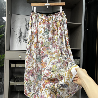 N货！优质棉小碎花大摆半身裙