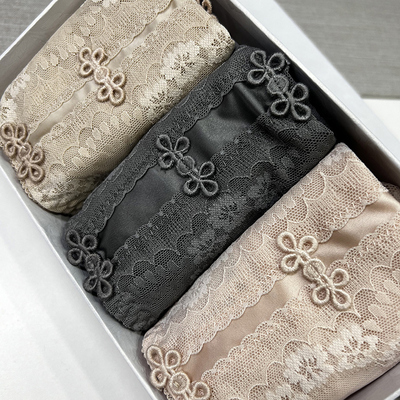 元出！拼接蕾丝网布三色女士内裤