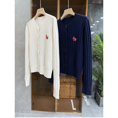 N货！重磅羊绒麻花圆领针织开衫