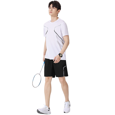 健身套装男冰丝速干跑步运动服夏