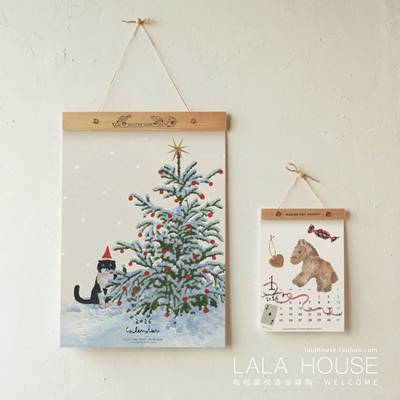 韩国代购Huginn and Muninn 挂历2026年新款日历桌面原创插画猫咪