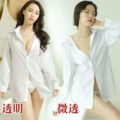 韩版bf风女士白衬衫长袖中长款
