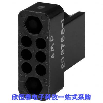 202758-1连接器 《 CONN 6POS BLA【 PNL MNT    》