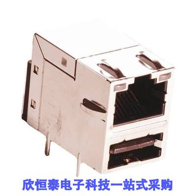 0821-1B1T-43-F连接器 《 CONN MAGJA【 2PORT 1000 BASE-T    》
