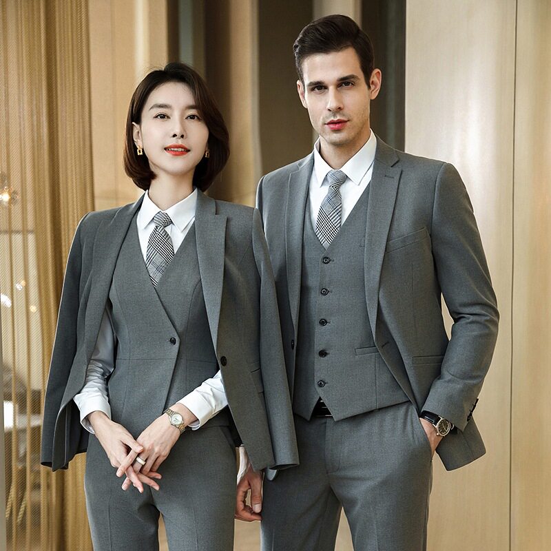 2025西服套装4S店正装商务售楼部气质职业装男女款房地产西装