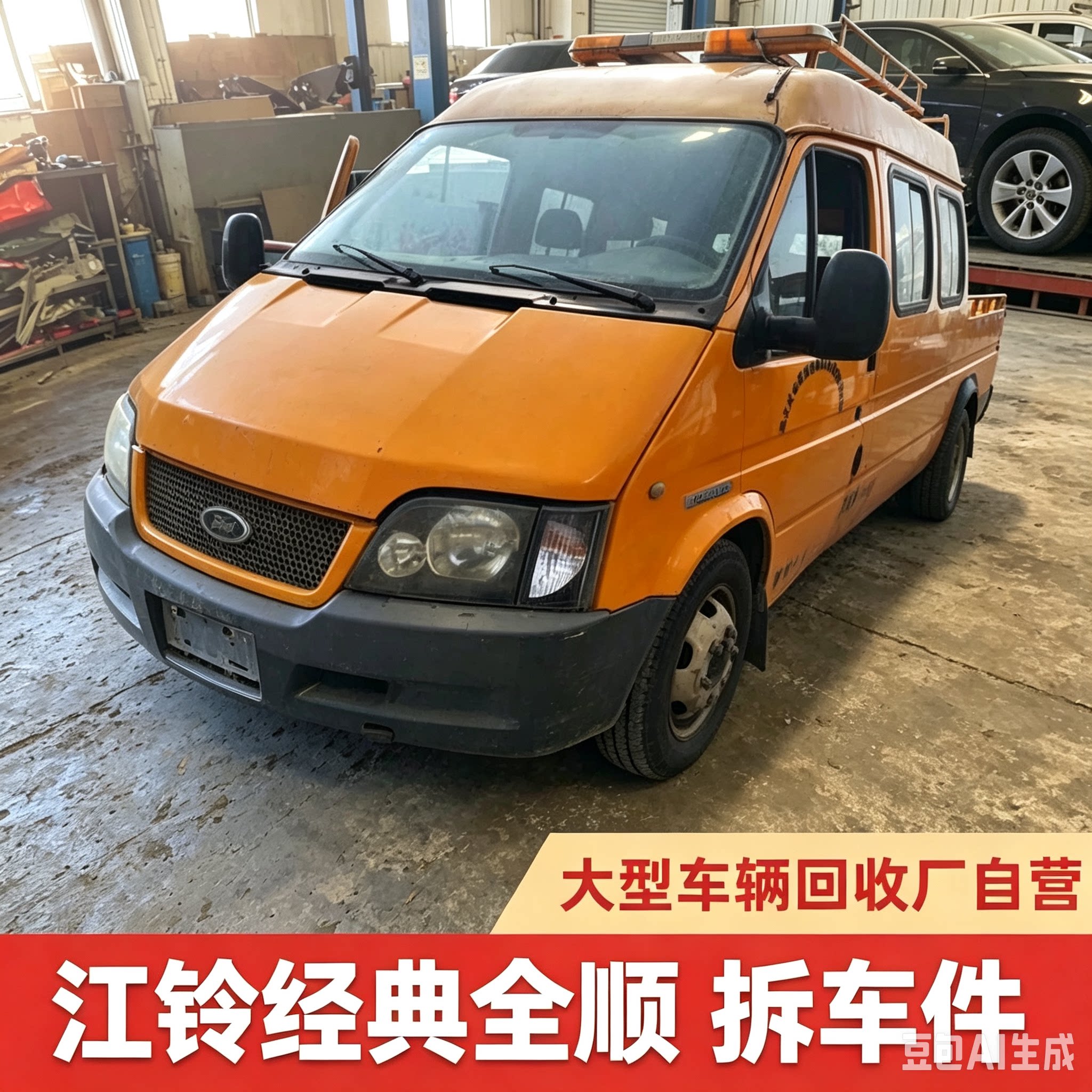 江铃经典全顺 原车拆车件 大灯空调压缩机车门机盖叶子板底盘件