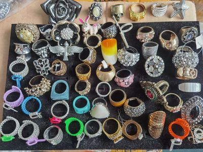 欧美外贸孤品复古戒指老货默认微瑕圈口不详介意慎拍50213