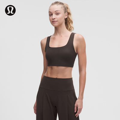Bend This™女士罗纹方领工字运动内衣A-C丨lululemon丨LW2F49S