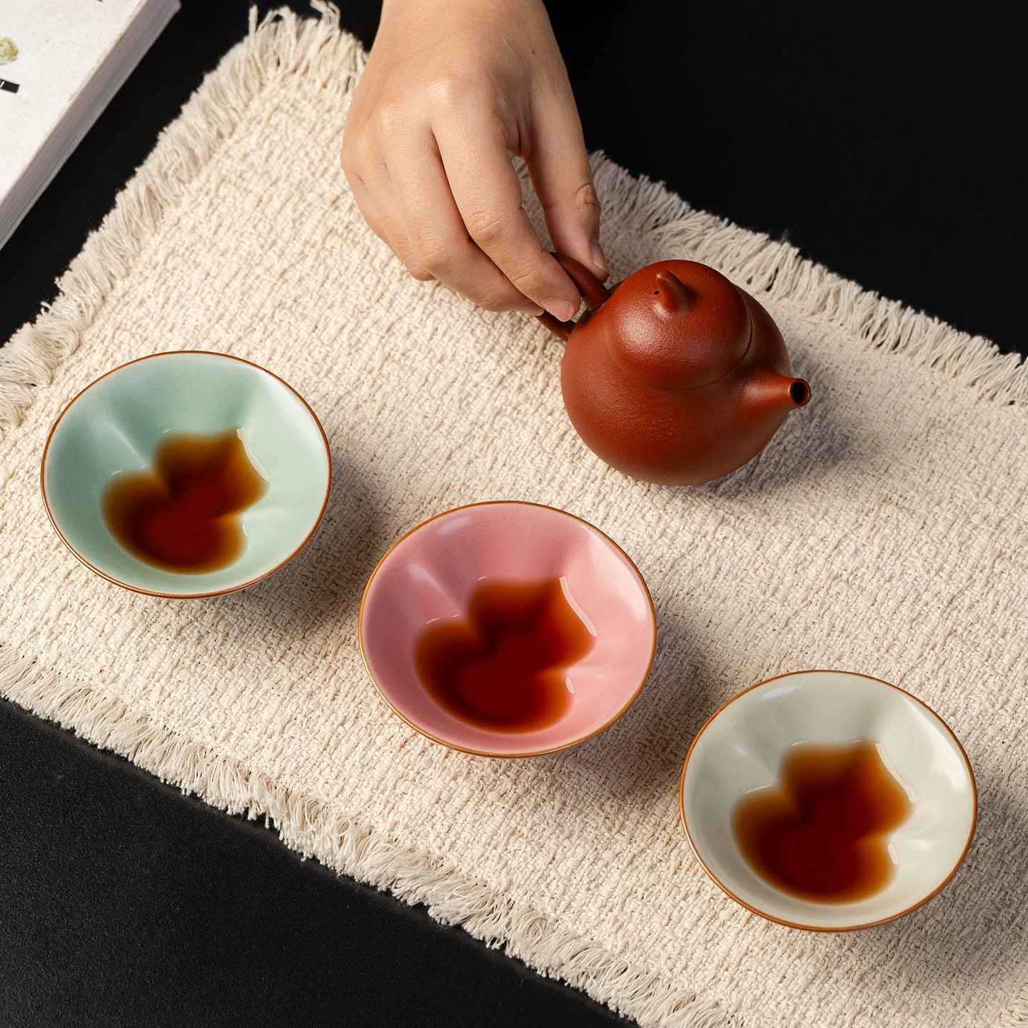 云野家用紫砂茶壶汝窑茶杯茶具套装创意葫芦功夫茶具伴手礼礼盒装