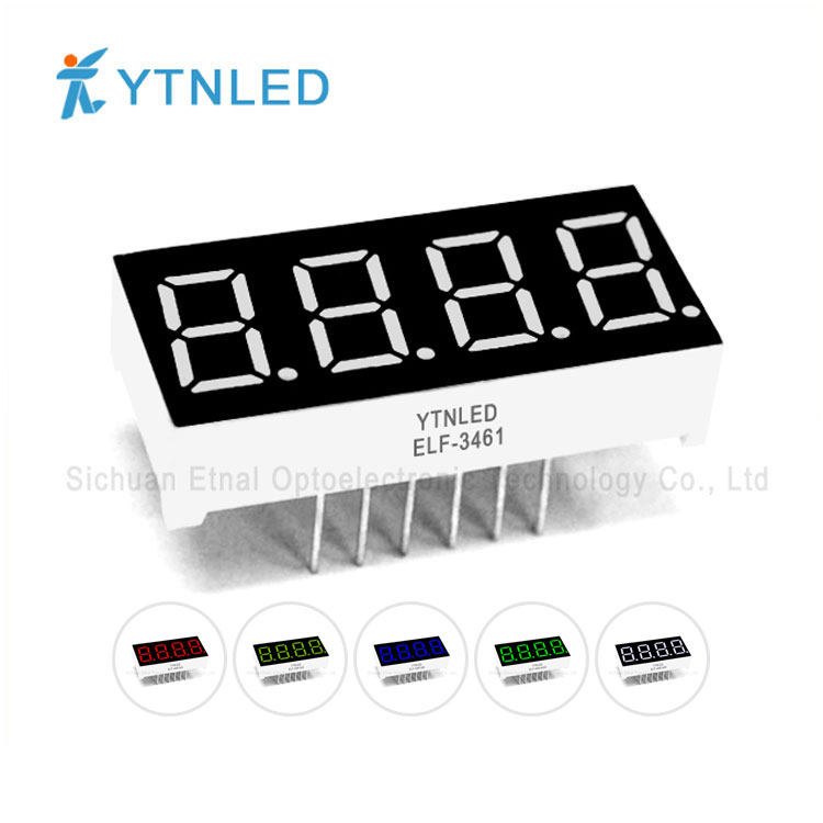 0.36英寸4位数码管共阴共阳红黄绿翠绿蓝白色ELF-3461AS/BS/AG/BG_虎窝淘